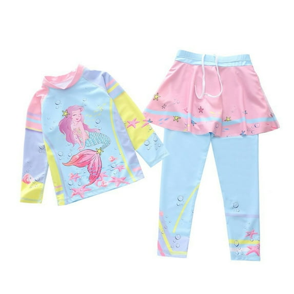 2026 Girls Swimming Suit Toddler Two Piece Cute Cartoon Print Sun ...