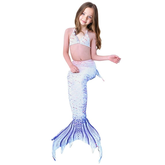 2026 Girls Swimsuit With Top Sparkly Tail Skirt Beach Pool Party Beach ...