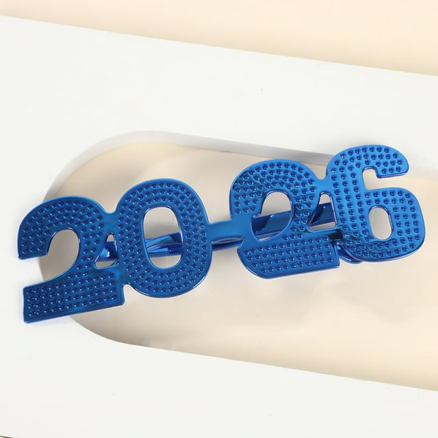 2026 Glasses, Sparkly 2026 Number New Year Glasses, 2026 Themed Party ...