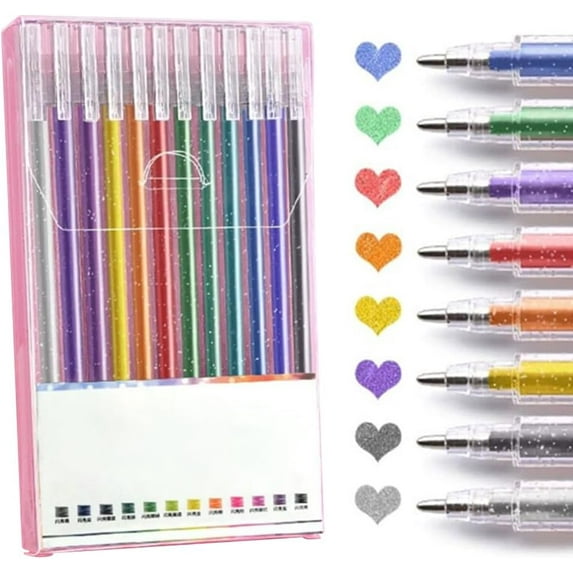 2026 Glitter Gel Pen Set – 8 Sparkling Colors for Coloring Books, Adult ...