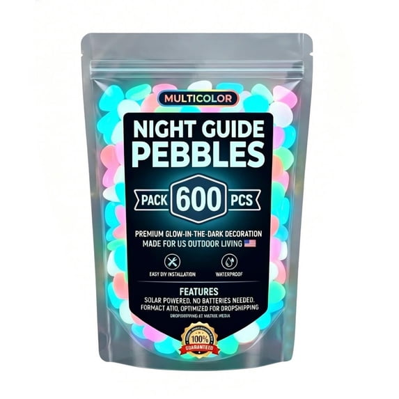 2026 Glow-in-the-Dark Garden Stones, Colorful Luminous Pebbles for ...