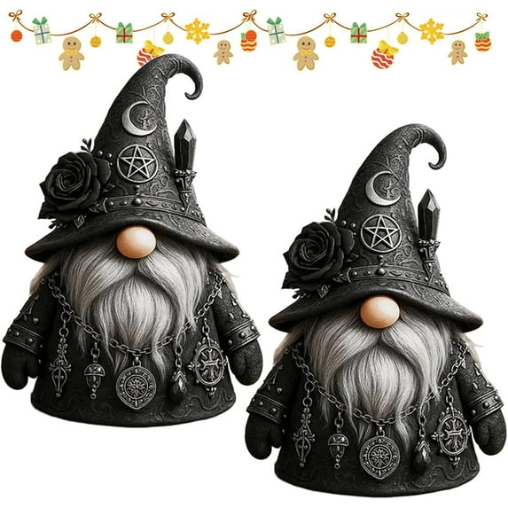 2026 Gothic Wizard Gnome Figurine, Gothic Gnomes Collectible Fall Decor ...