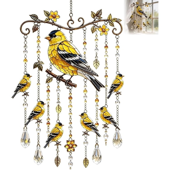 2026 Graceful Hummingbird Wind Chime, Wind Chimes for Outside, Stained ...