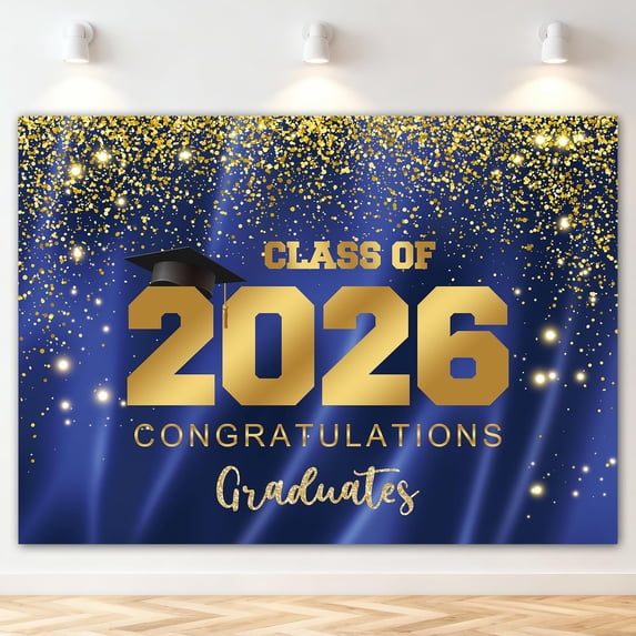 2026 Graduation Background Banner 2026 Grade Shining Background ...
