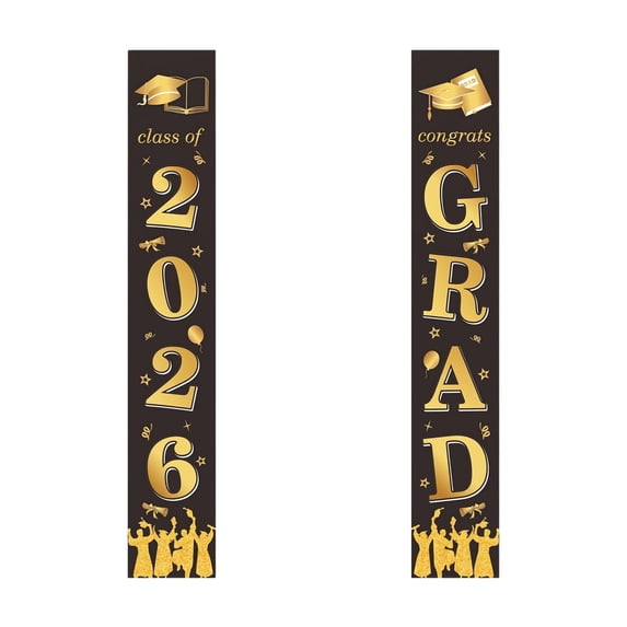 2026 Graduation Banner Porch Sign Door Hanging Decor Congrats Grad ...
