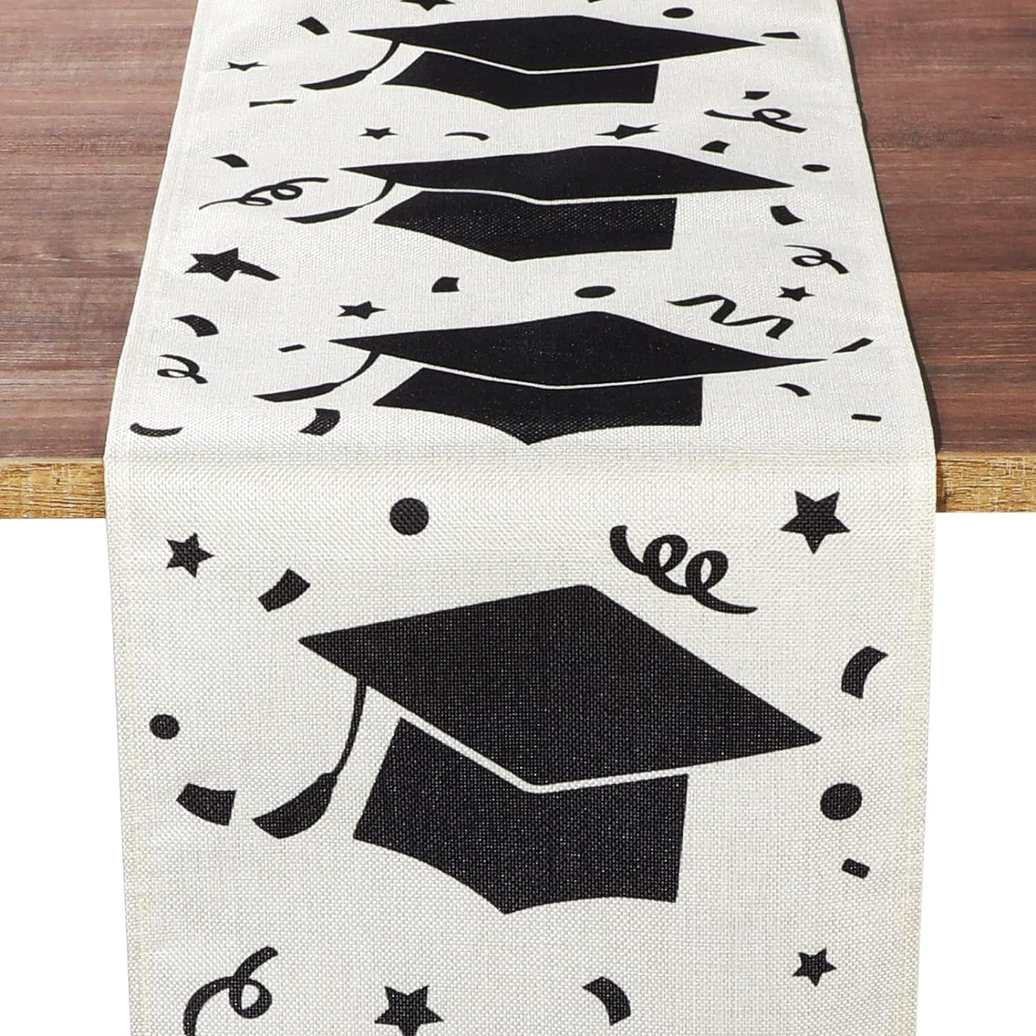 2026 Graduation Cap Table Runner, Grad Party Decorations Burlap Table ...