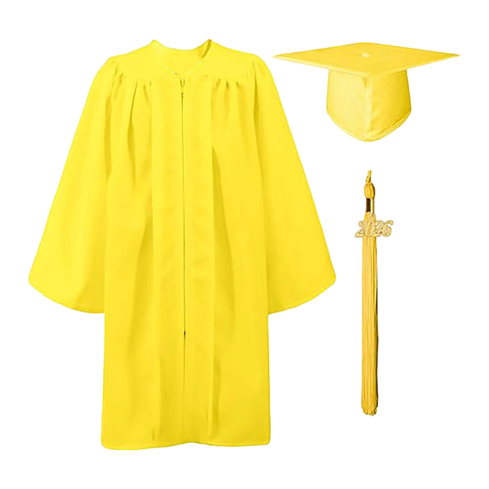 2026 Graduation Cap and Gown Set with Tassel Matte Ceremony Robe Outfit ...