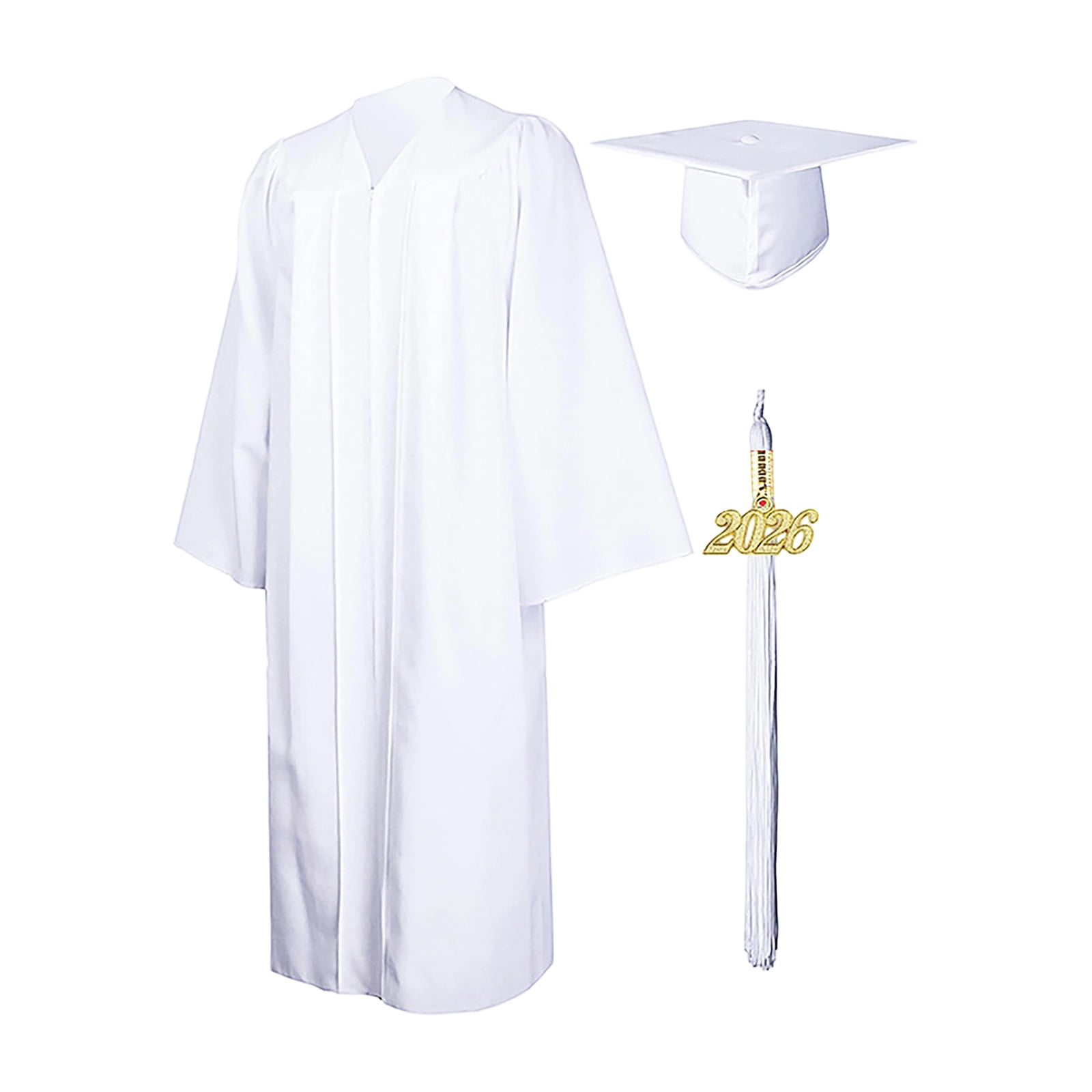 2026 Graduation Cap and Gown Set with Tassel Unisex Matte Graduation ...