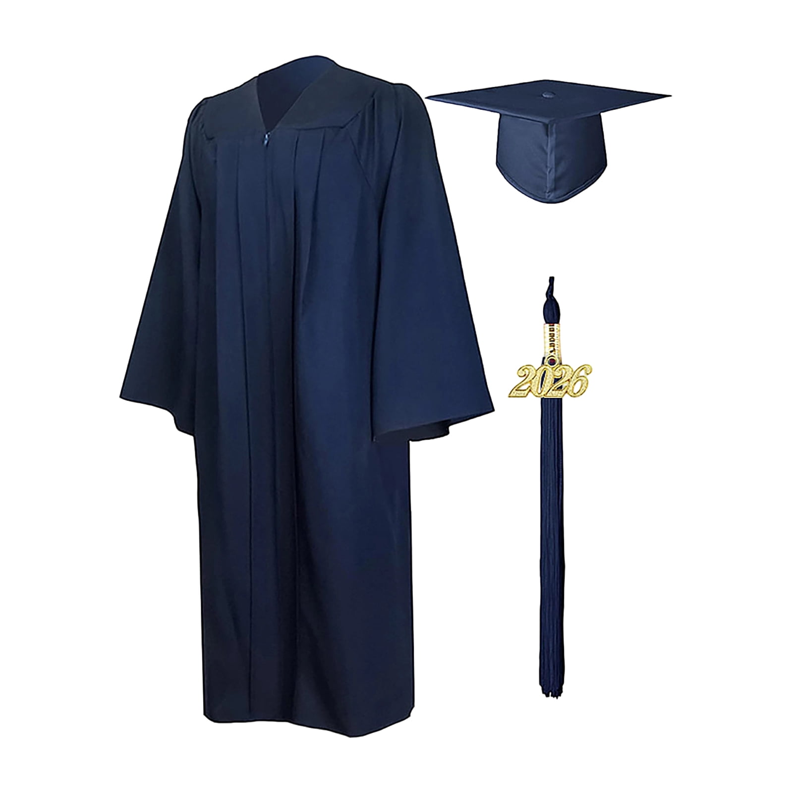 2026 Graduation Cap and Gown Set with Tassel Unisex Matte Graduation ...