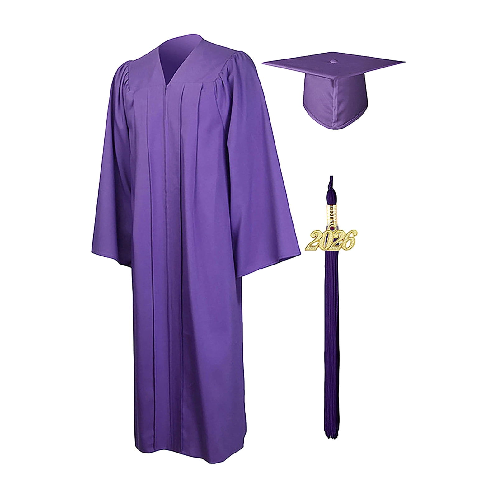 2026 Graduation Cap and Gown Set with Tassel Unisex Matte Graduation ...