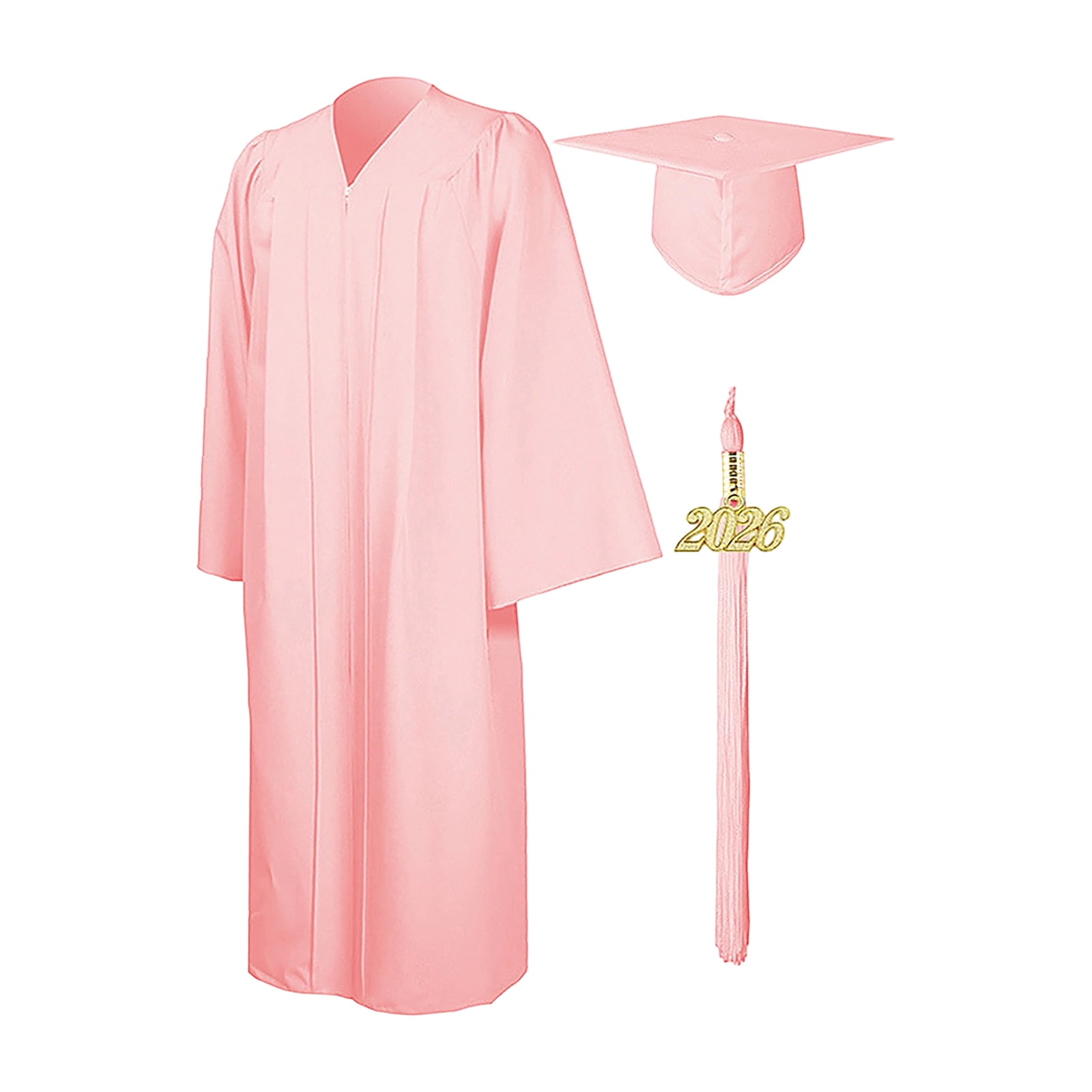 2026 Graduation Cap and Gown Set with Tassel Unisex Matte Graduation ...