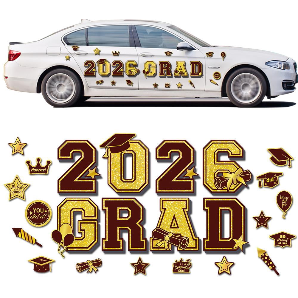 2026 Graduation Car Magnet, Soft Magnetic Decal for Travel Souvenir ...
