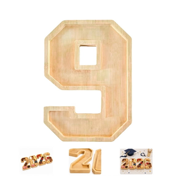 2026 Graduation Charcuterie Board Set, 4 Pcs Bamboo Number Serving ...