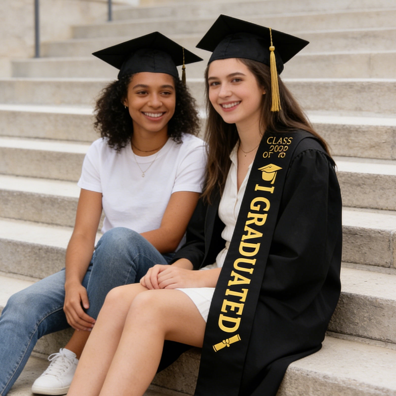 2026 Graduation Class of 2026 Sashes Black I Graduated Formal Sash for ...
