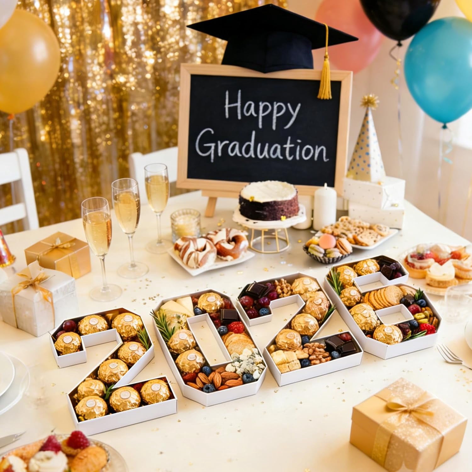 2026 Graduation Decorations - 10" 2026 Number Serving Tray, Graduation ...