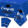 2026 Graduation Decorations 3 Pack Tablecloths 54"x108" Blue Graduation ...
