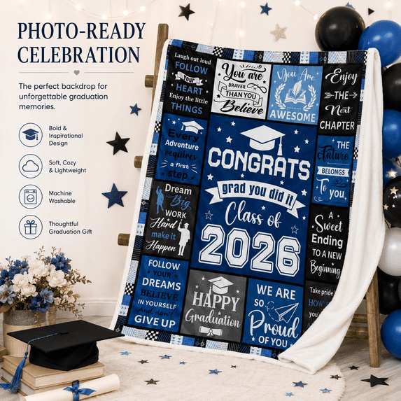 2026 Graduation Gifts for Him/Her Blanket 60"x80", Class of 2026 High ...