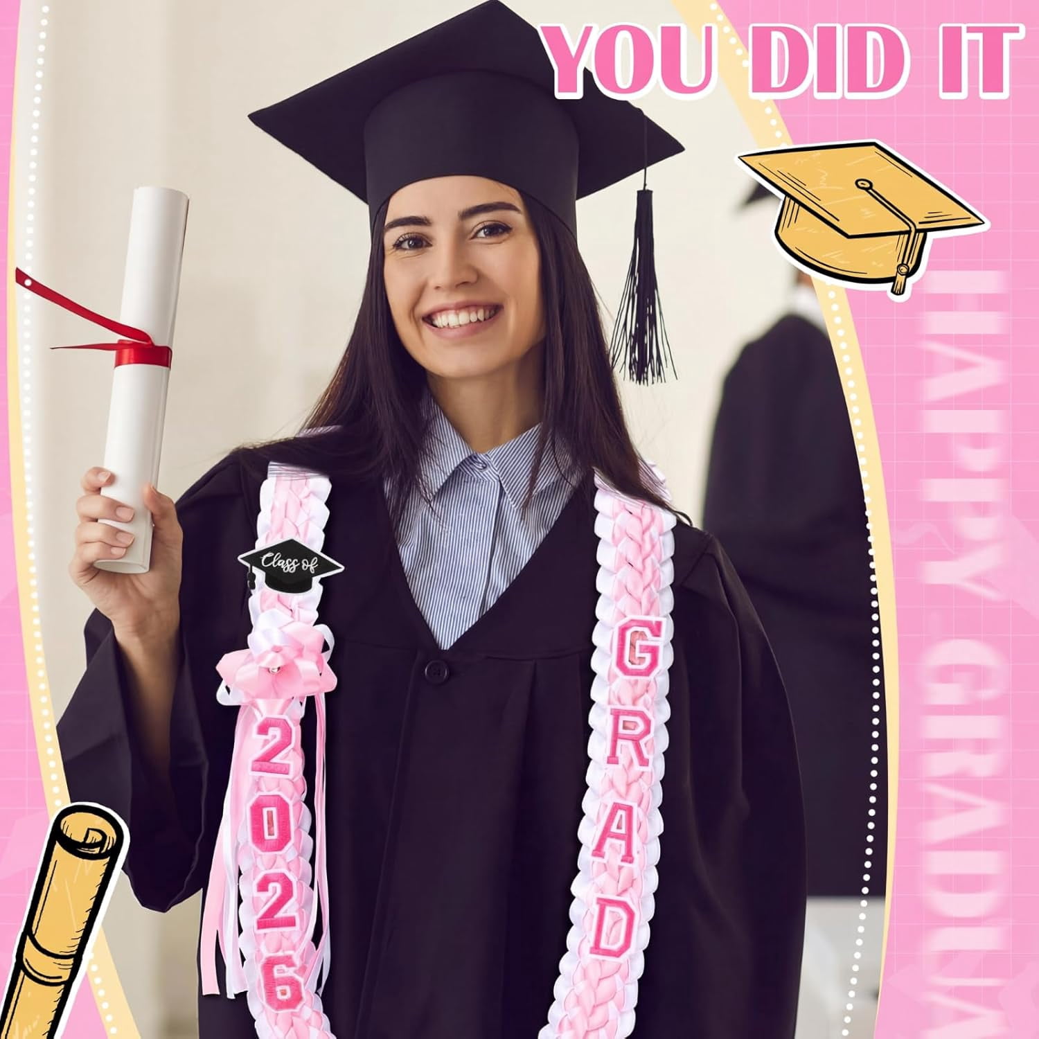 2026 Graduation Leis Class of 2026 Grad Ribbon Money Lei Handmade ...