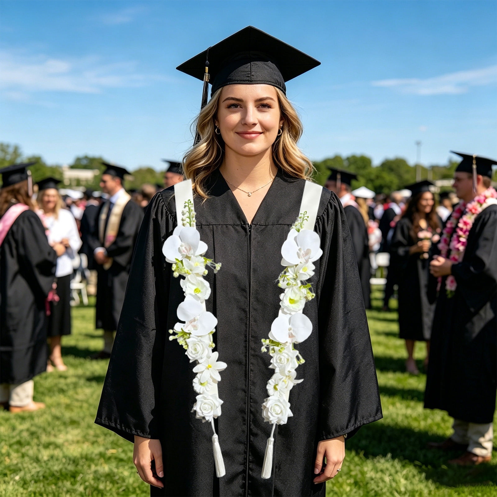 2026 Graduation Leis for Women Senior with Tassel, Tropical Floral ...