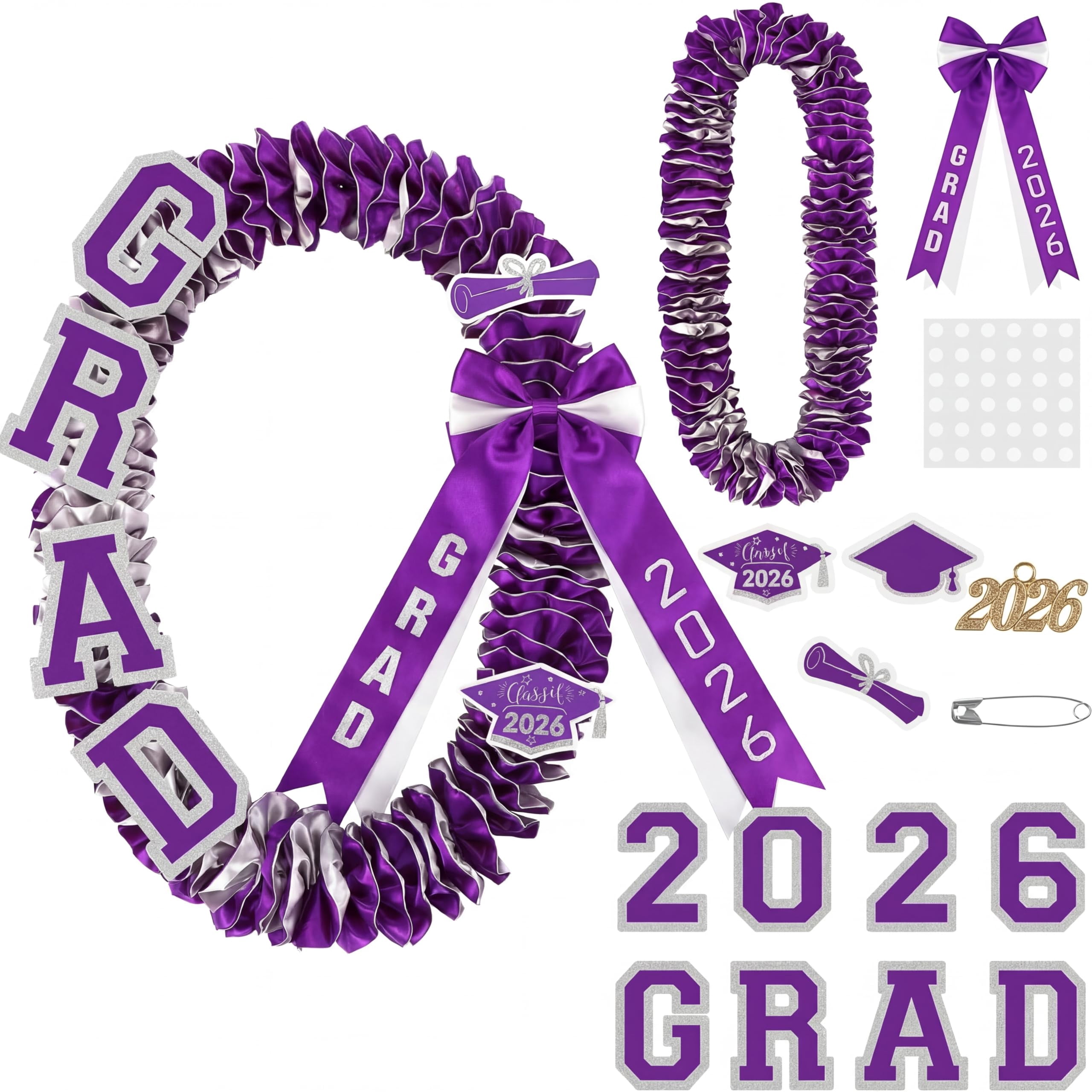2026 Graduation Leis for Him Her, Handmade Double Braided Ribbon ...