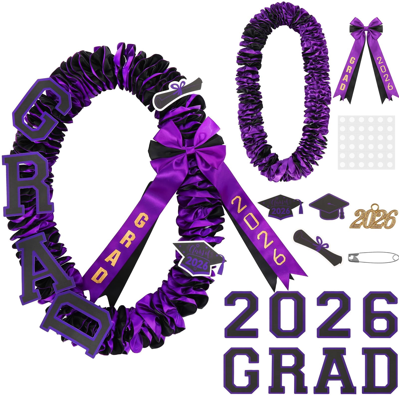 2026 Graduation Leis for Him Her, Handmade Double Braided Ribbon ...
