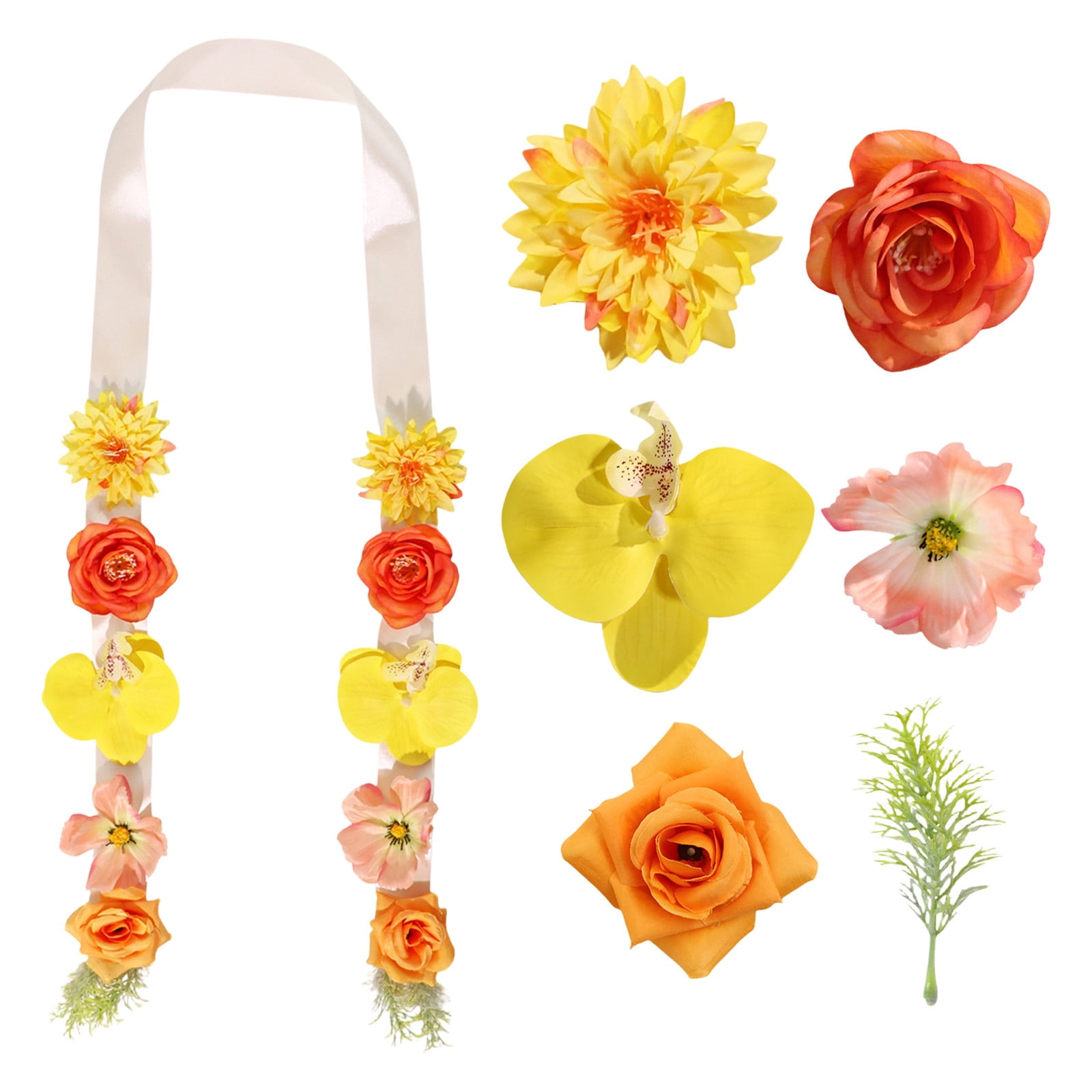 2026 Graduation Leis for Women - Tropical Floral Graduation Wreath with ...