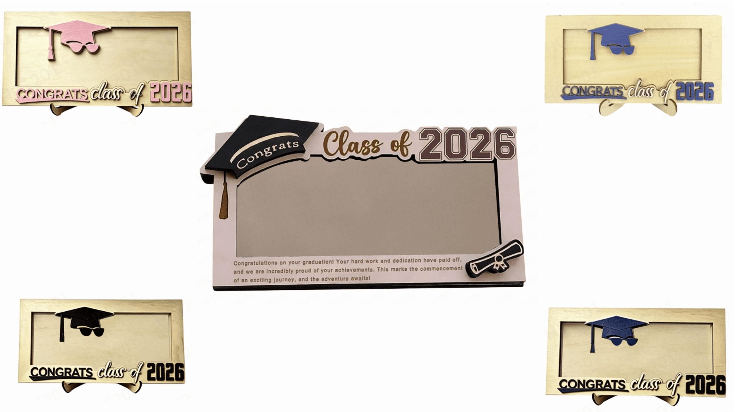 2026 Graduation Photo Display Frame, Natural Wood Graduation Frame with ...