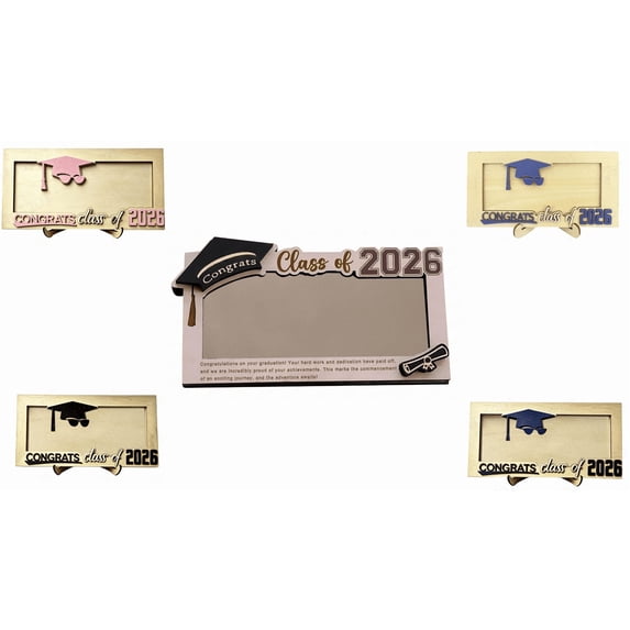 2026 Graduation Photo Display Frame, Natural Wood Graduation Frame with ...