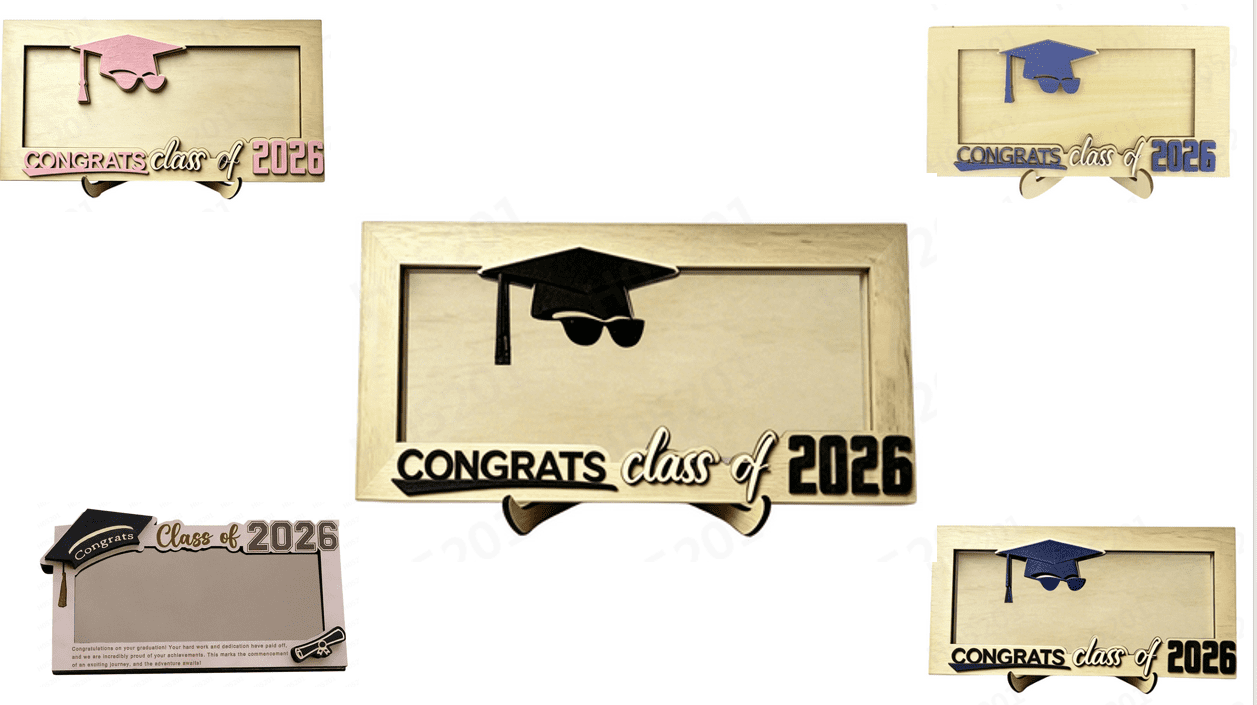 2026 Graduation Photo Display Frame, Natural Wood Graduation Frame with ...