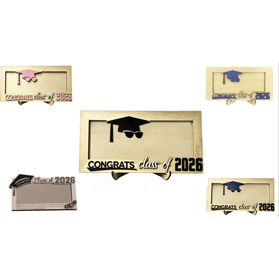 2026 Graduation Photo Display Frame, Natural Wood Graduation Frame with ...