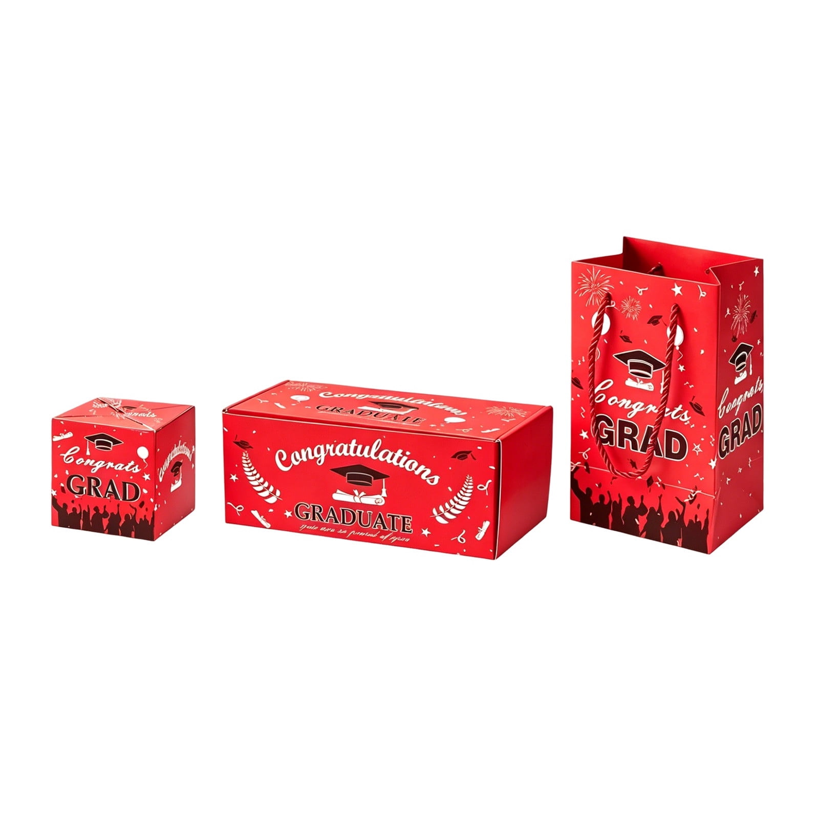 2026 Graduation Red Bouncing Gift Box, Surprise Present Container ...