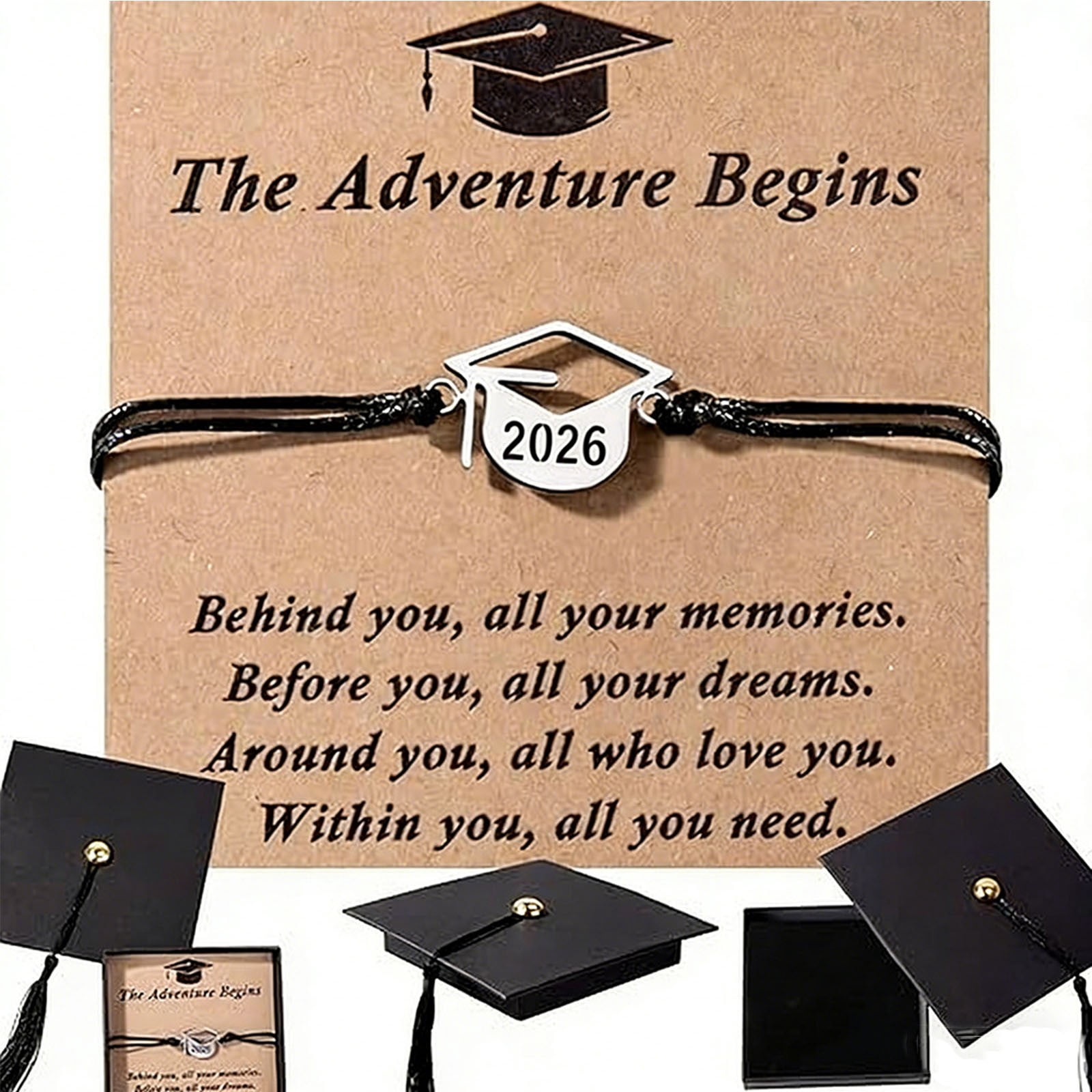 2026 Graduation Season Unisex Handmade Woven Bracelet Gift Set ...