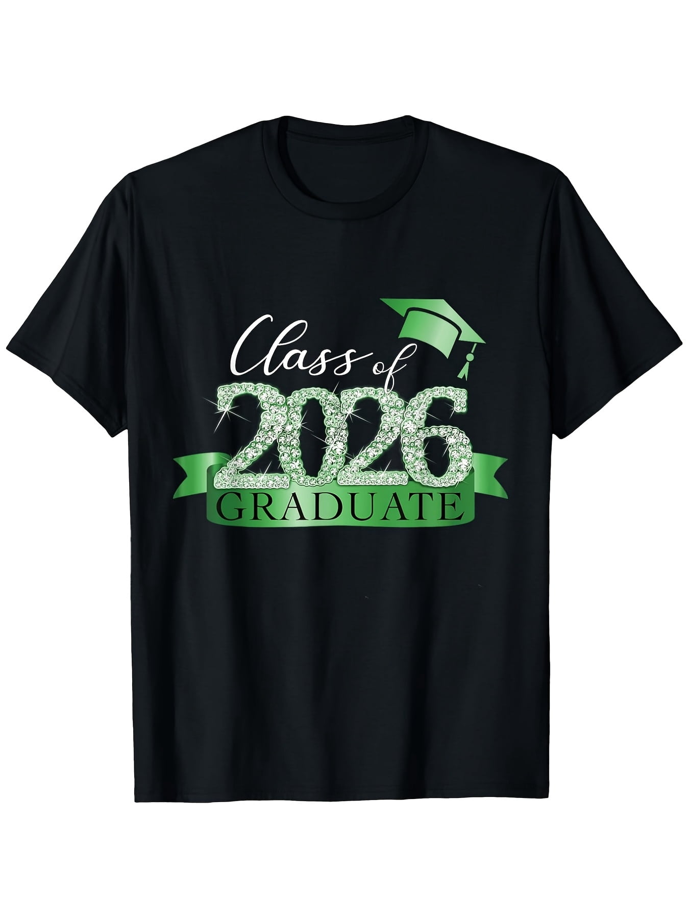 2026 Graduation Shirt Class of 2026 Graduate Cap Green Ribbon Gift for ...