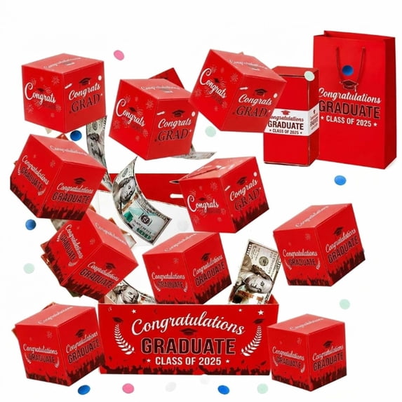 2026 Graduation Surprise Explosion Gift Box, Pop Up Cash Money Holder ...