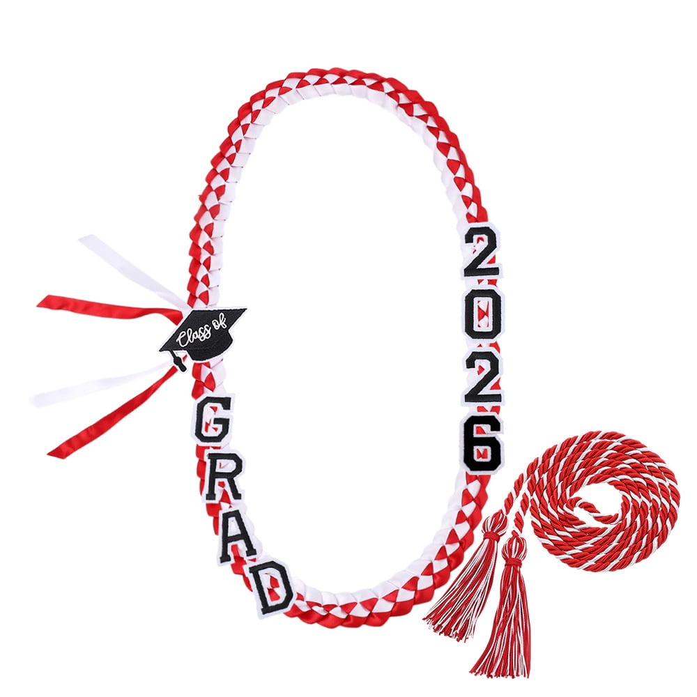 2026 Graduation Tassel Cord Blue Satin Ribbon Grad Leis Class of 2026 ...