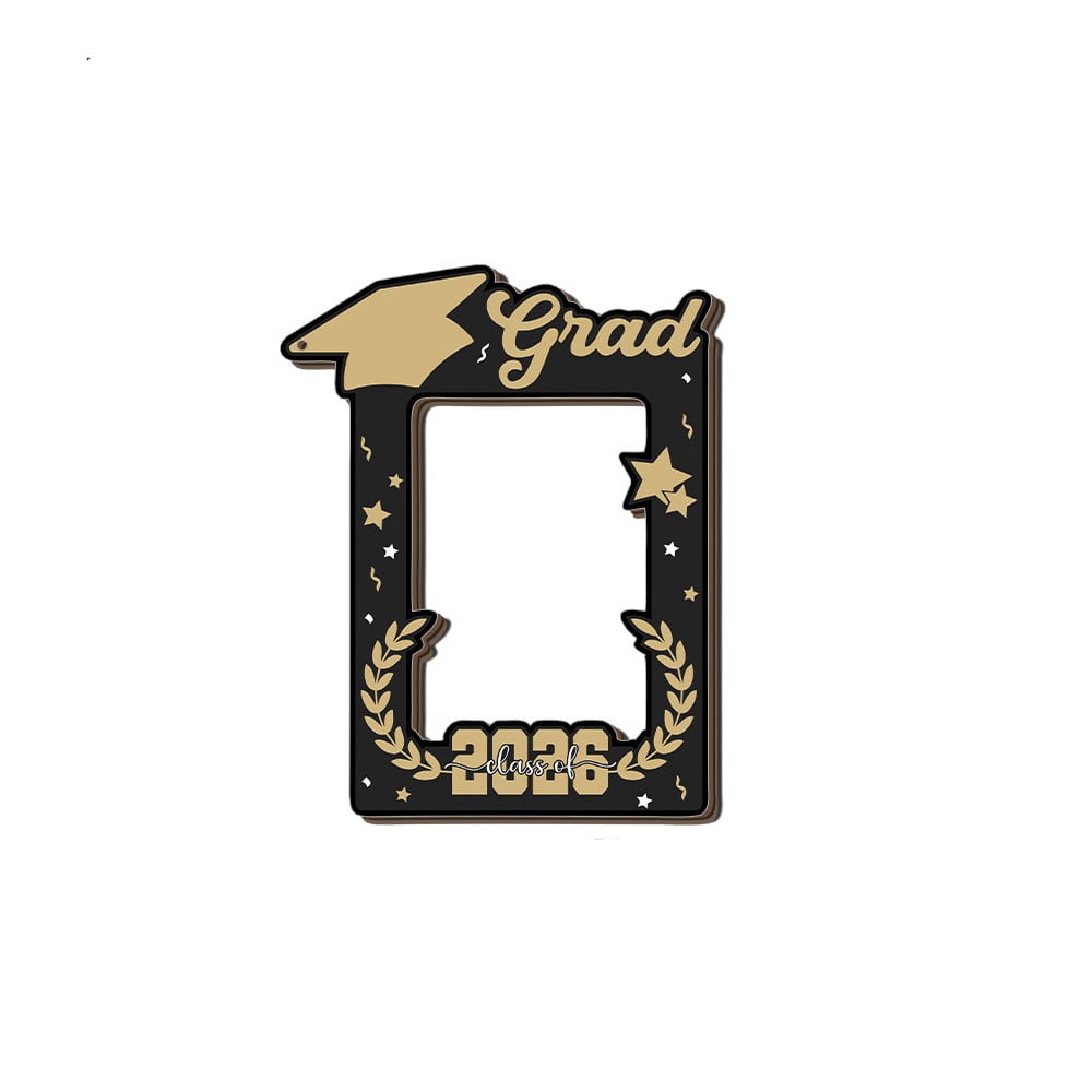 2026 Graduation Wooden Photo Frame with Tassel & Hollowed-out Design ...