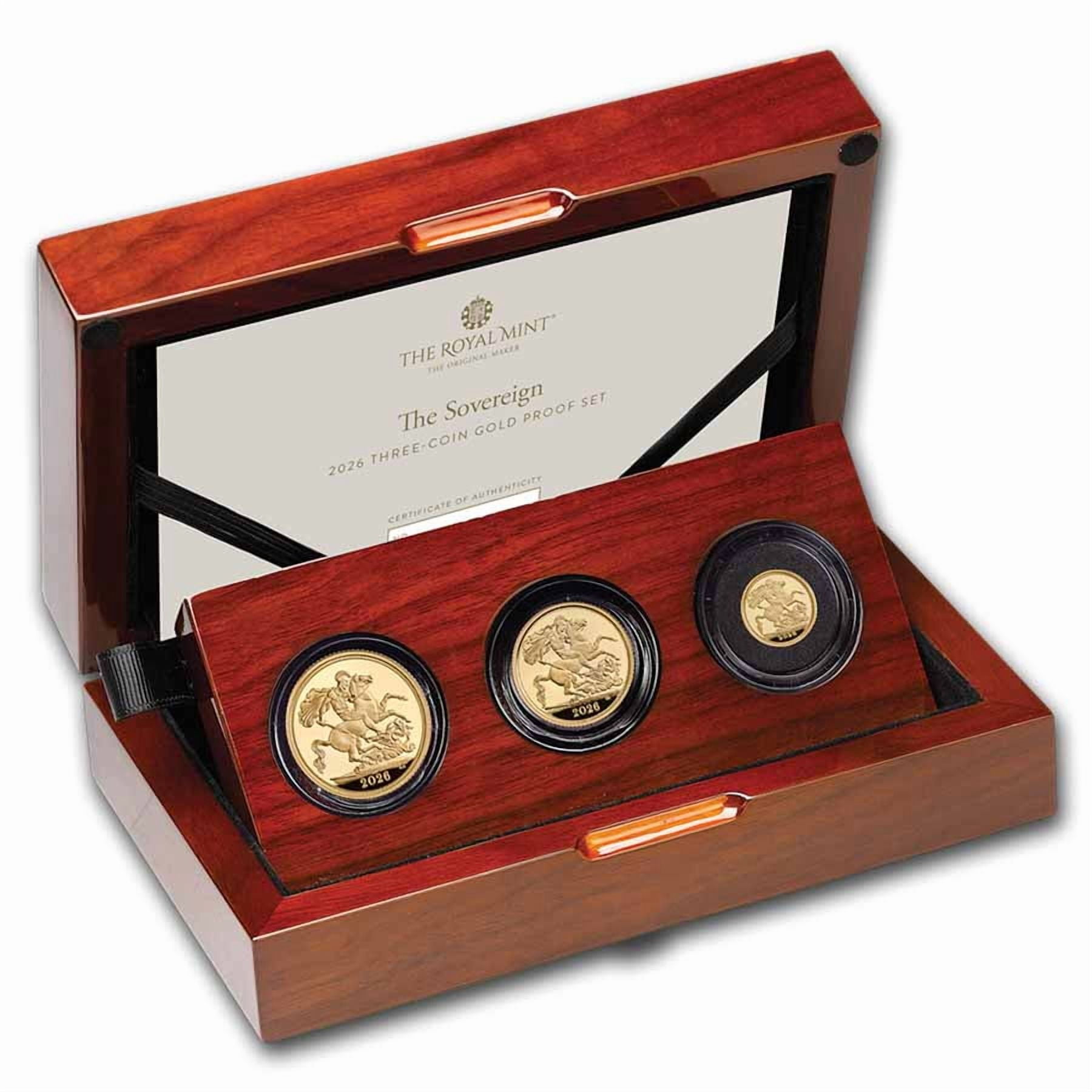 2026 Great Britain Gold Sovereign 3-Coin Proof Set (Yellow Gold ...