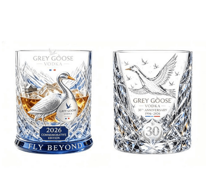 2026 Grey Goose Whiskey Glass Bottle | 3D Engraving 30th Vodka Bottle ...