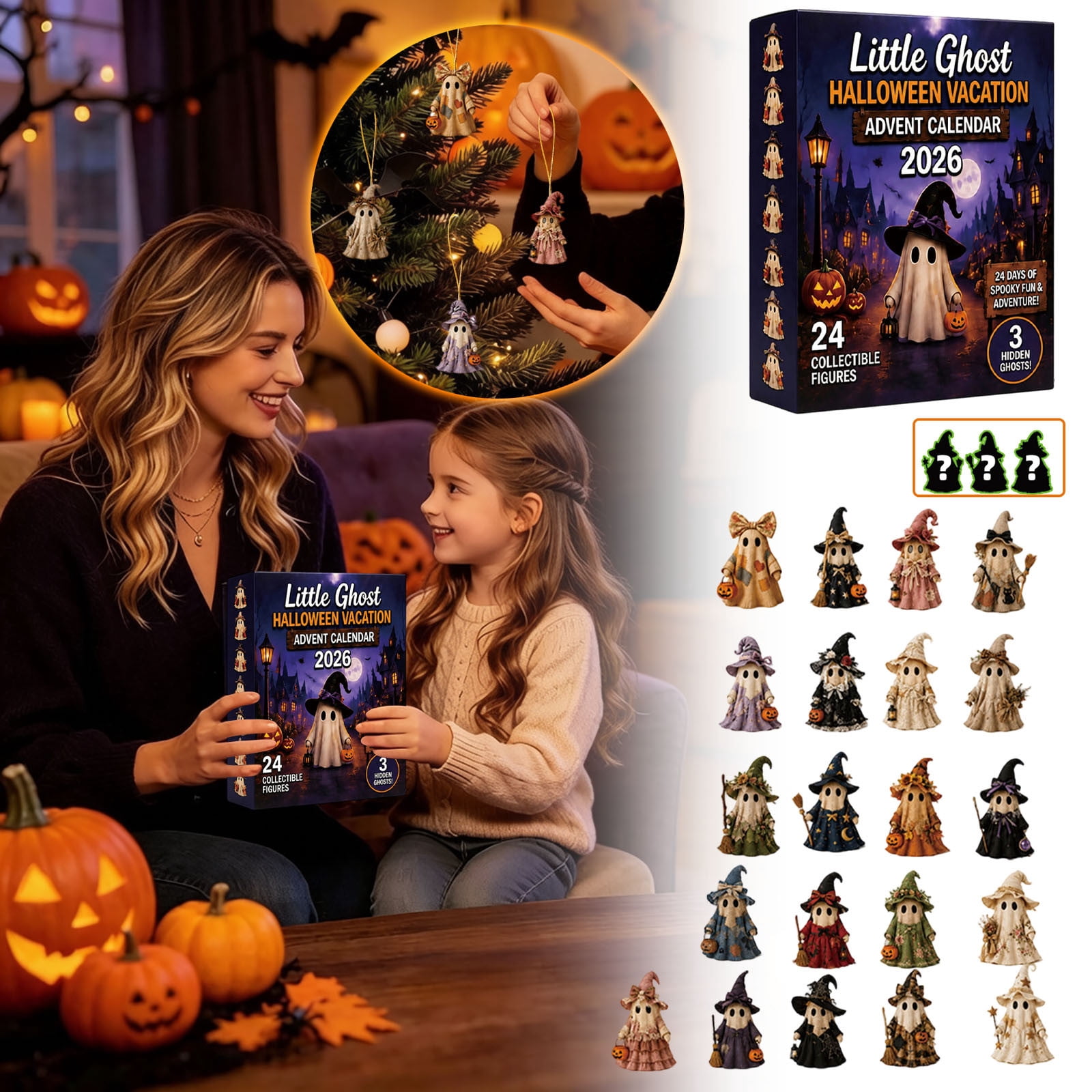 2026 Halloween Advent Calendar Blind Box, 21 Regular + 3 Hidden Acrylic ...