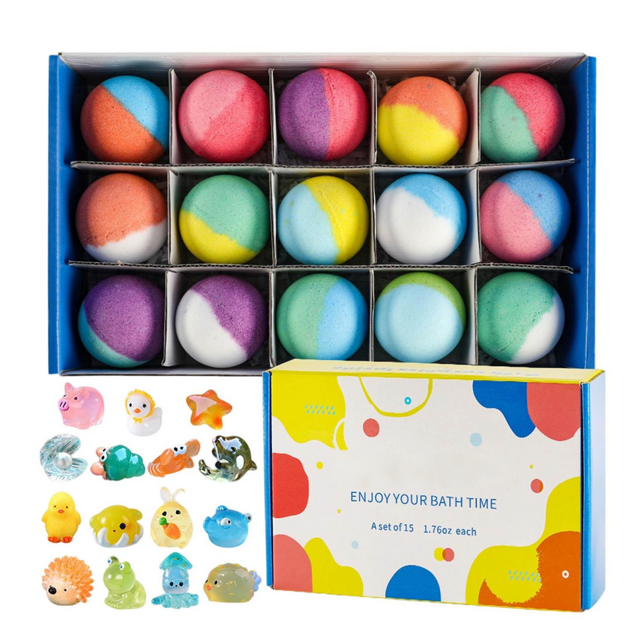 2026 Handmade Bath Bomb Pack,Fizz Balls with Hidden Ocean Figurines ...