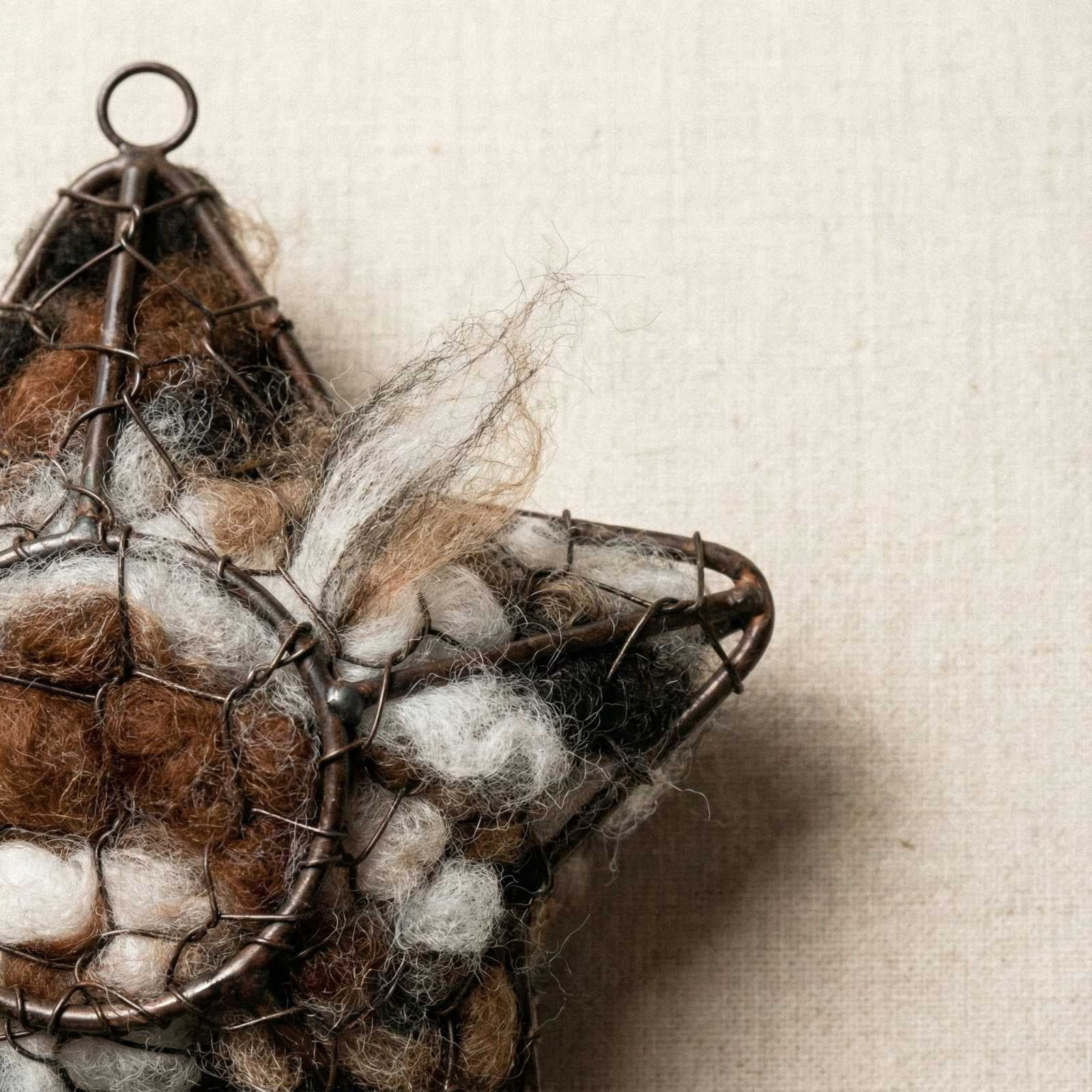 2026 Handmade Fiber Bird Nesting Heart, Birds Nests Material Holder ...