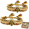 2026 Handmade Honey Bee Woven Bracelet, Honey Bee Adjustable Bangle ...