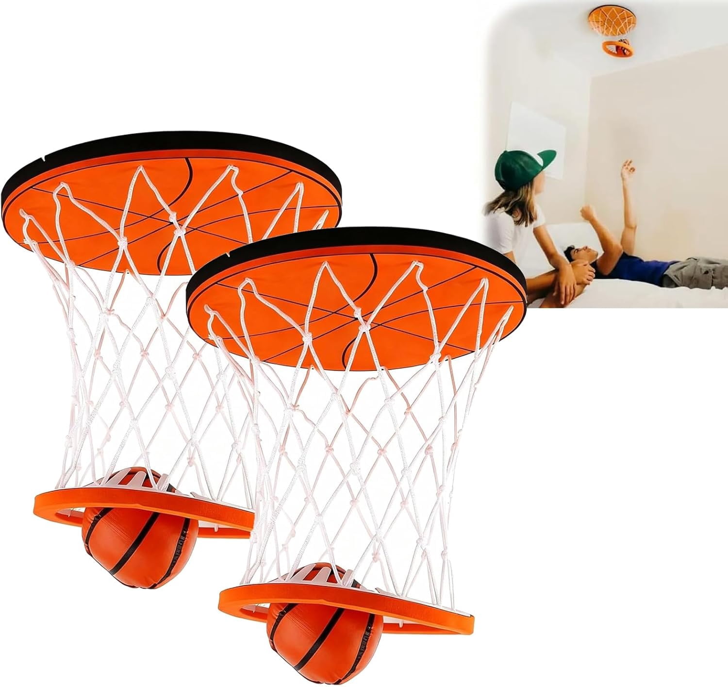 2026 Hanging Indoor Basketball Hoop on The Ceiling, Mini Basketball ...