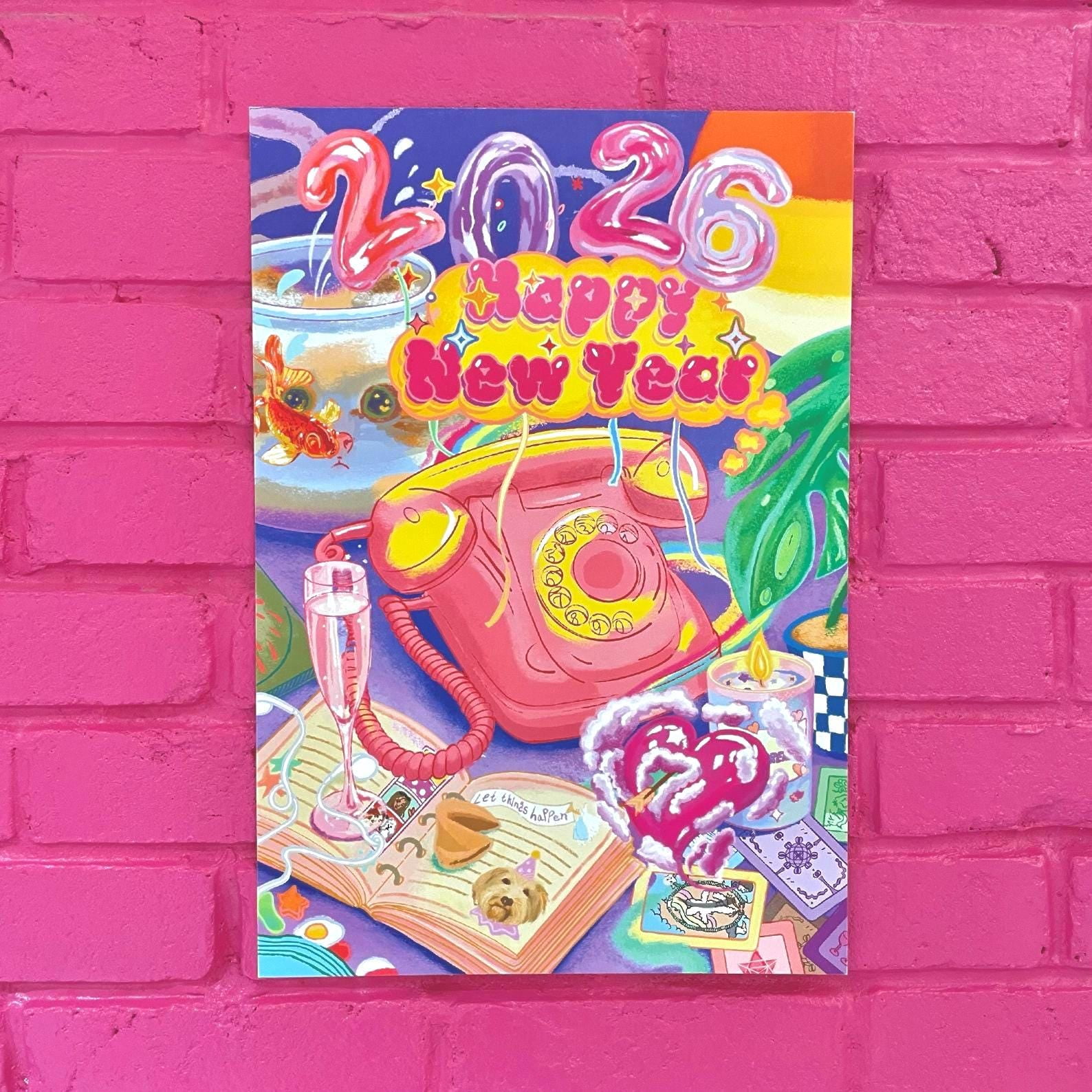 2026 Happy New Year Poster – Dreamy & Playful Soft Pastel- Decor ...