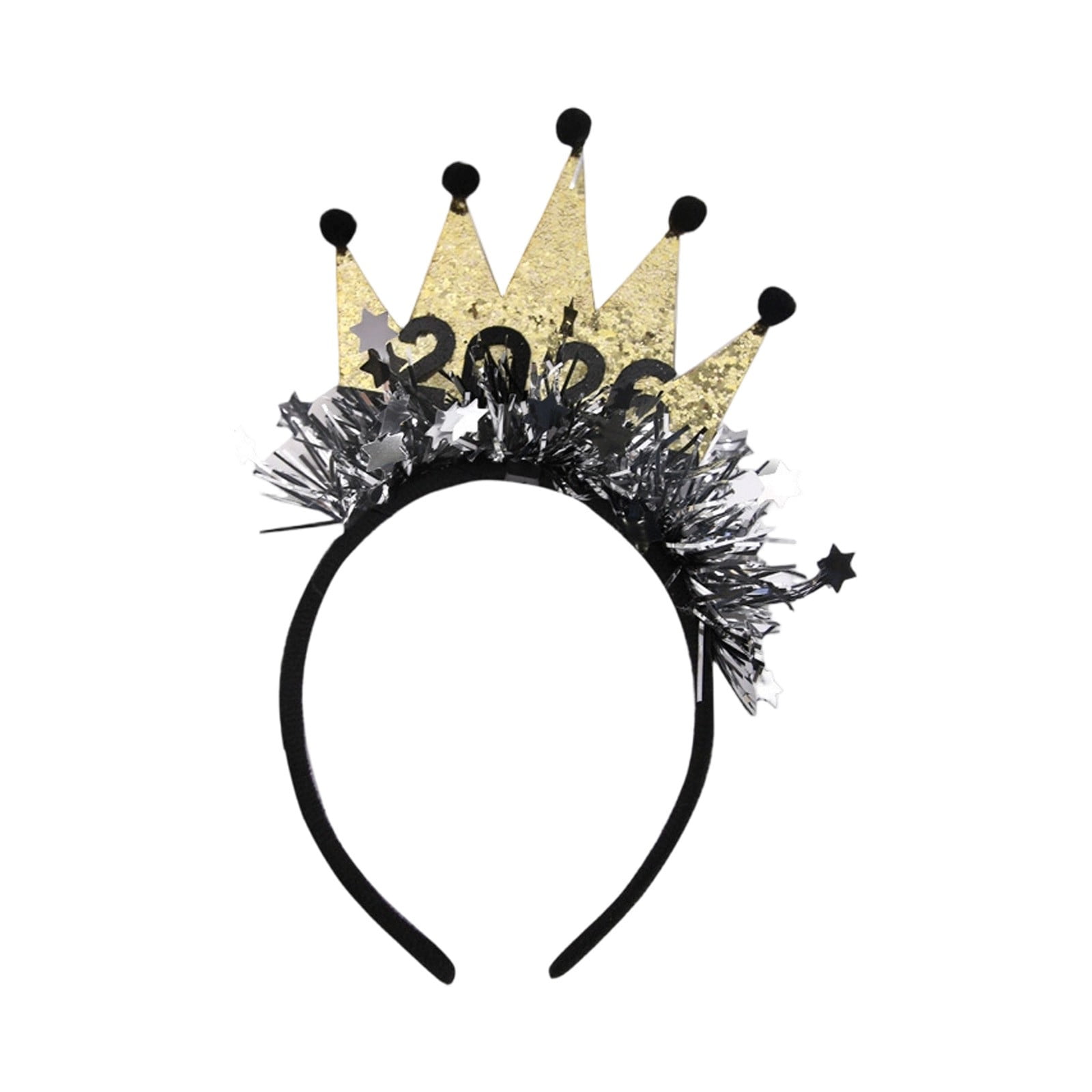 2026 Headband,2026 Happy New Year Headbands Gold Crown Glitter Hair ...