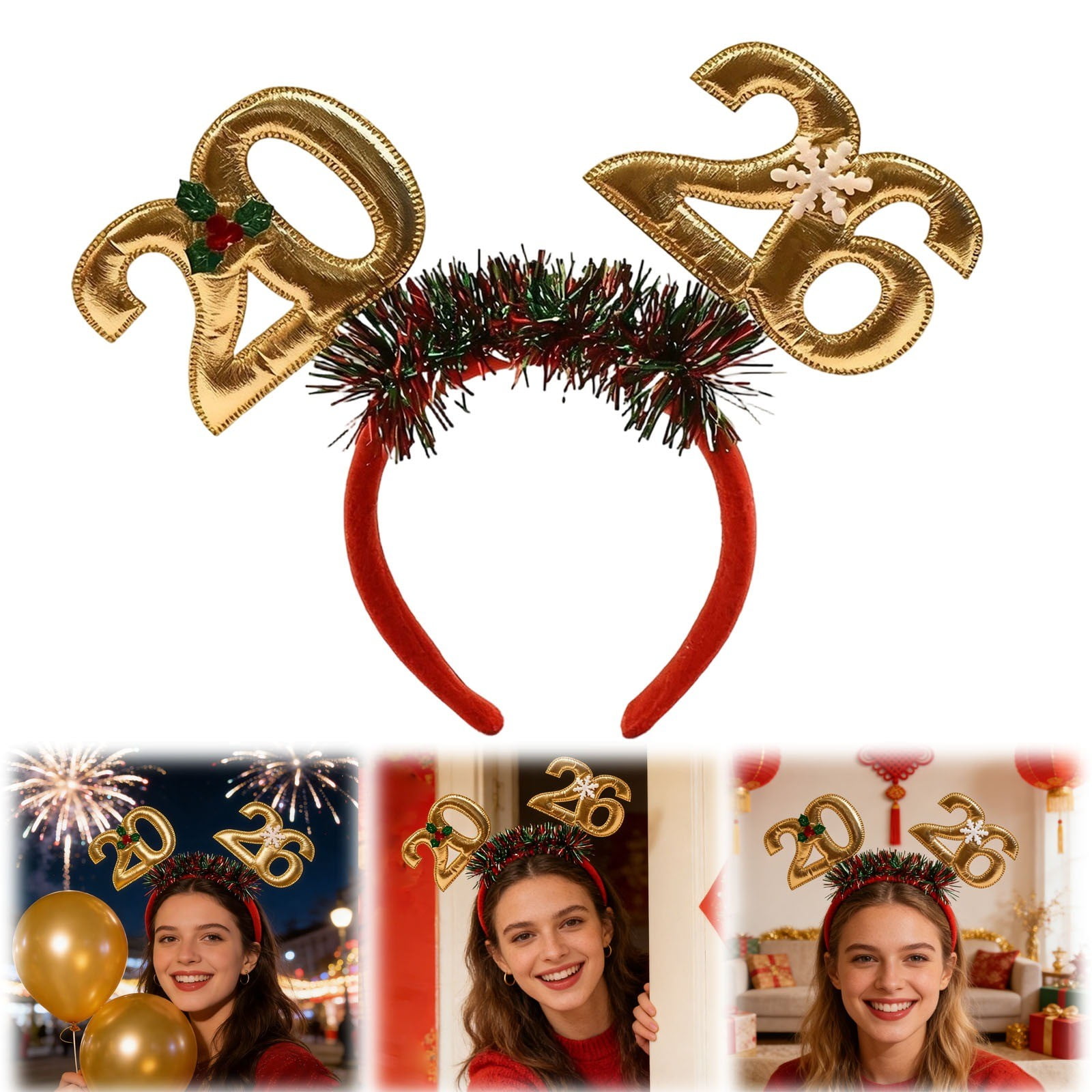 2026 Headbands for Women NYE Headband Happy New Year Headbands New ...