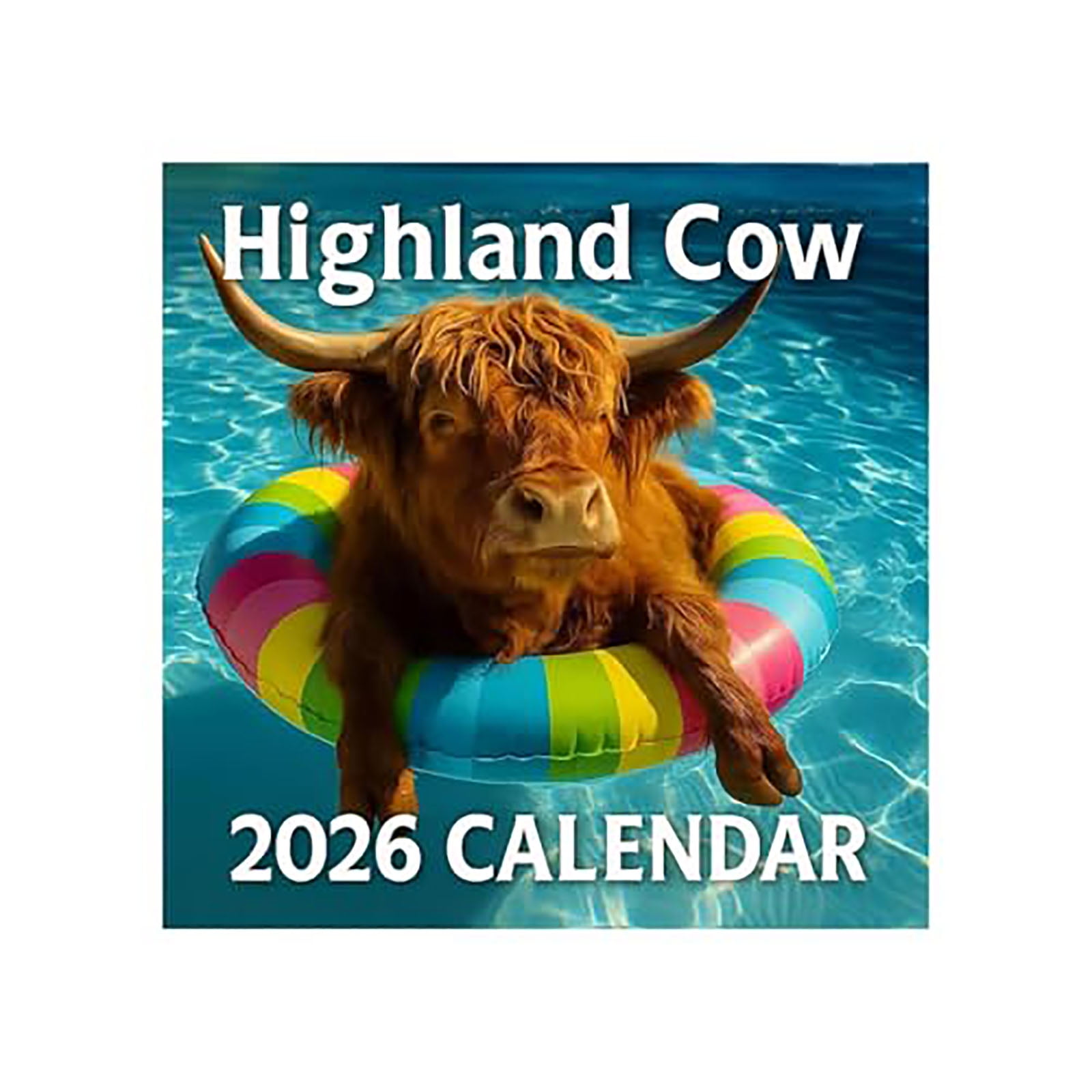 2026 Highland Cow Calendar Adorable Scottish Highland Cattle Wall ...