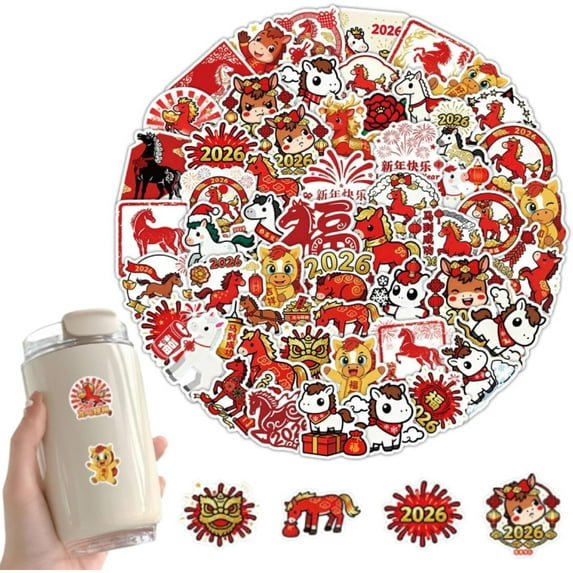 2026 Horse Chinese New Year Stickers, Horse Chinese Zodiac Stickers ...