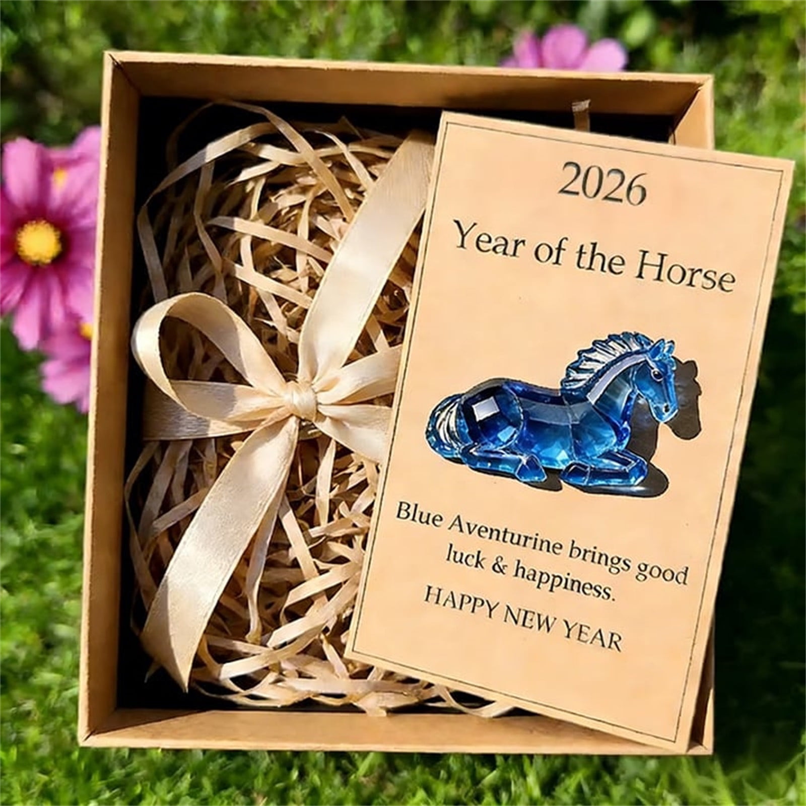 2026 Horses Pocket Hug,Lucky Crystal Horse Decoration,Horse Themed ...