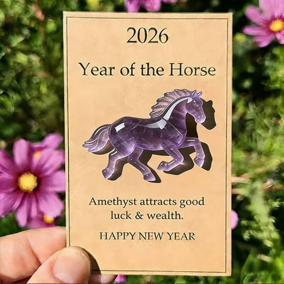 2026 Horses Pocket Hug, Lucky Crystal Horse Decoration A Symbol of ...